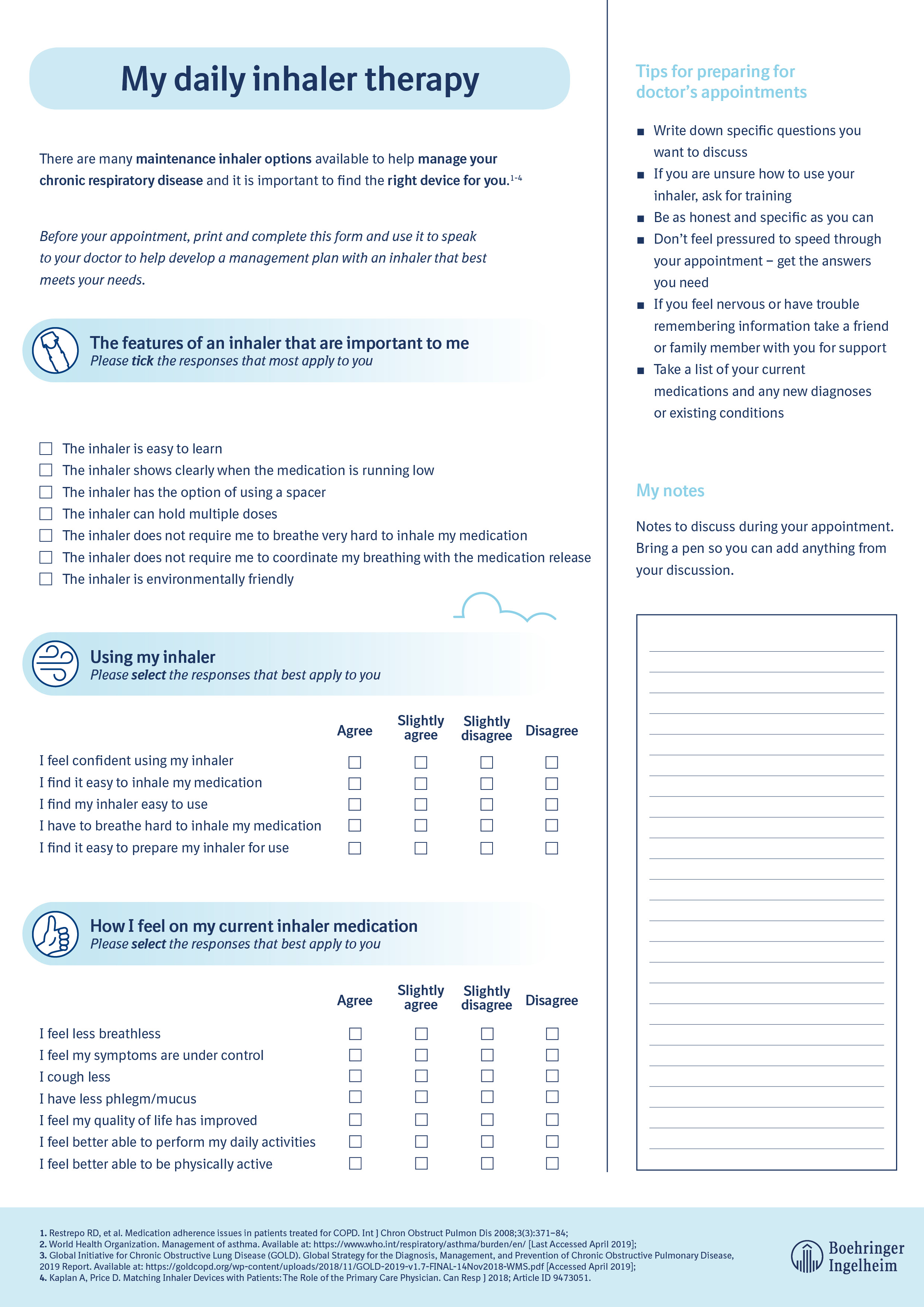 Inhaler Discussion Guide | Boehringer Ingelheim
